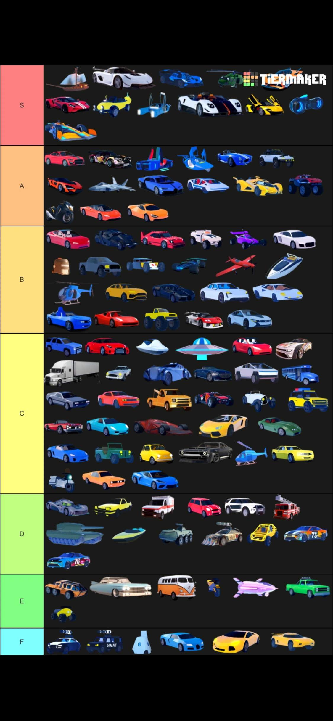 My ultimate vehicle tier list | Fandom