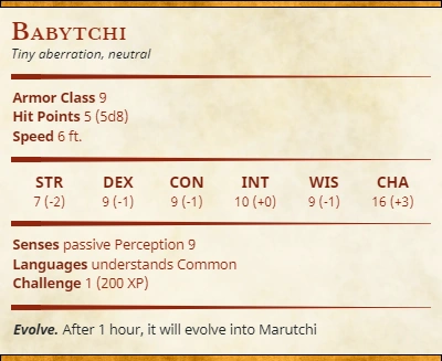 dnd homebrew stats for some tamas | Fandom