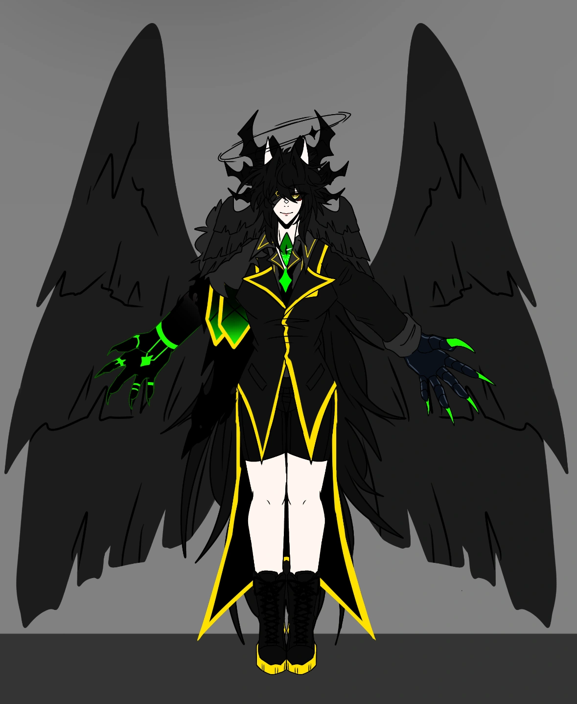 Have my best attempt at a full body of my silly be not afraid angel noodle aeth’s humanized form ...