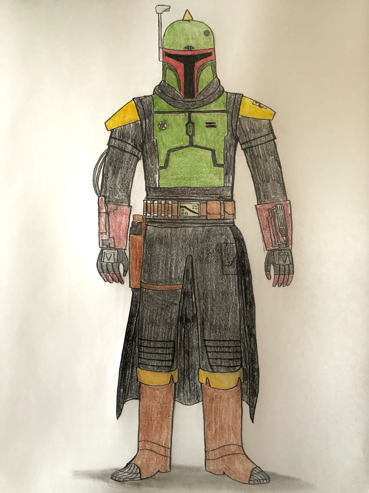 🎨 {BOBF} My Drawing of the Mandalorian Crime Lord Boba Fett | Fandom