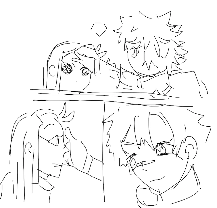 manga panels but they are badly drawn in one minute (or maybe less ...