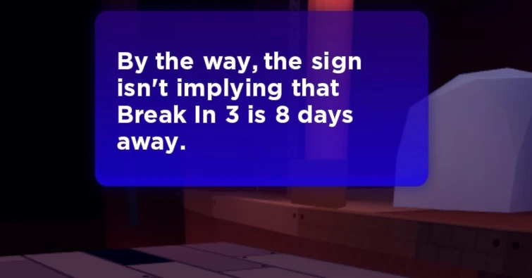 Break in 2 Ending Found "Days Until Next Evil Killing Purge" KNOWN ...