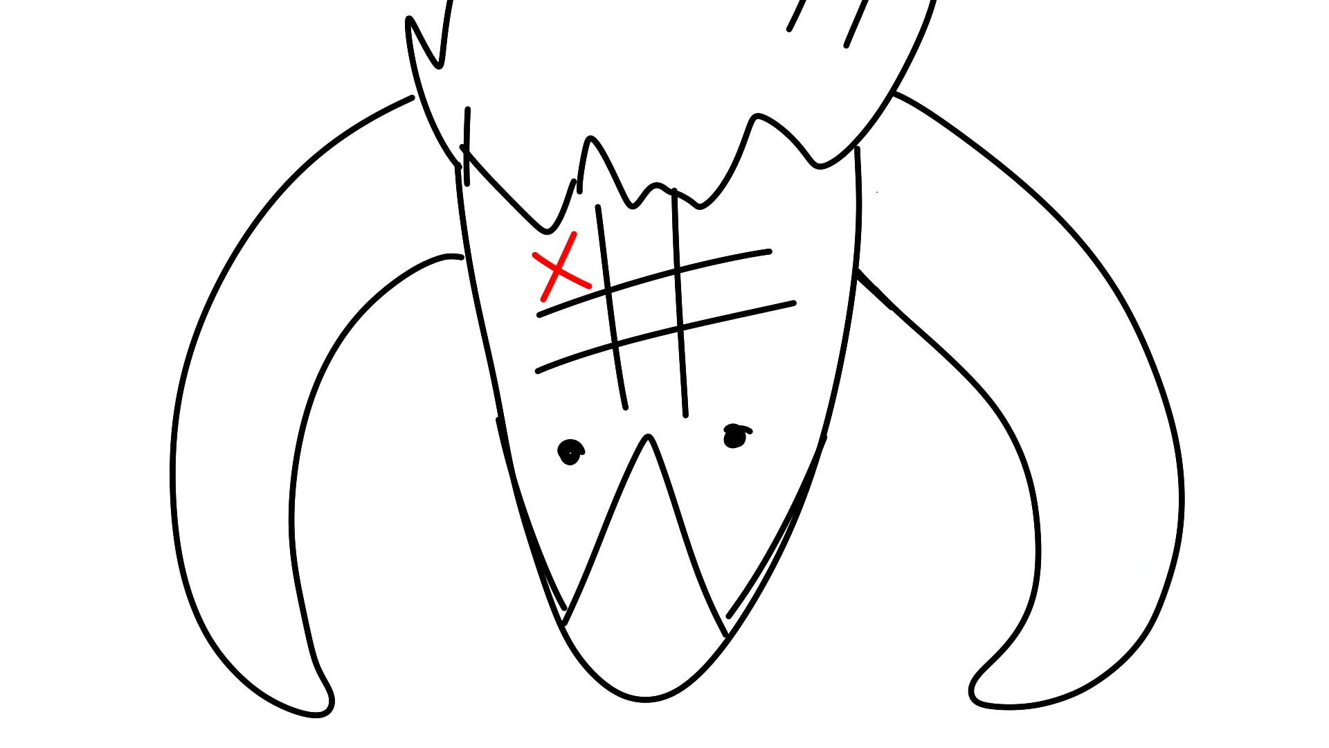 who wants to play tic-tac-toe on hyborias whiteboard sized forehead ...