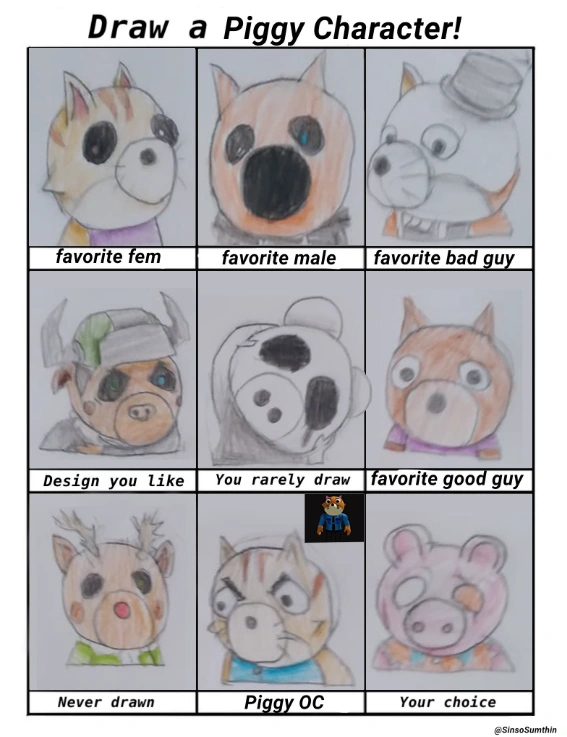 Draw a piggy character by @Hi imvamp | Fandom