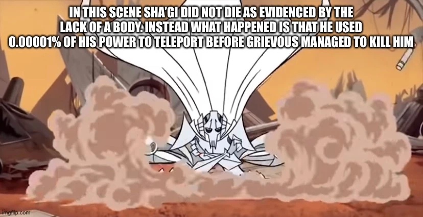 Sha’gi is too powerful to easily go down like that. | Fandom