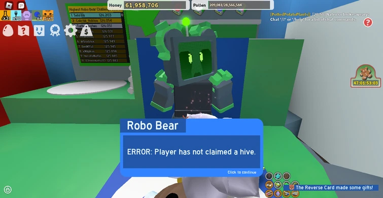fun fact: robo bear has a unique dialoge when you did't yet claim your ...