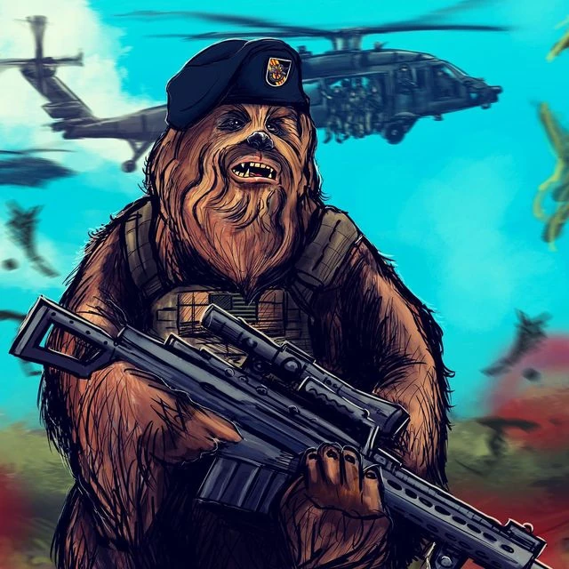 Chewie as a US Army SF operator in 5th SFG(A) on Earth fan art by Matt ...