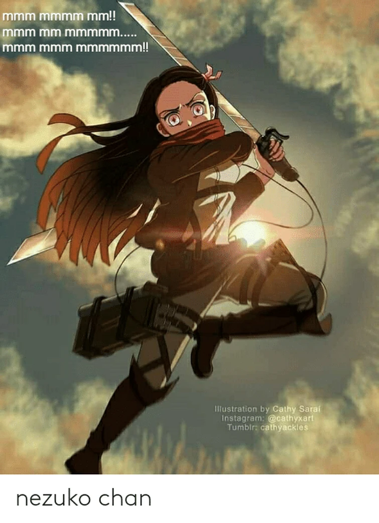 fanart!!! yeeee, nezuko in attack on titan | Fandom