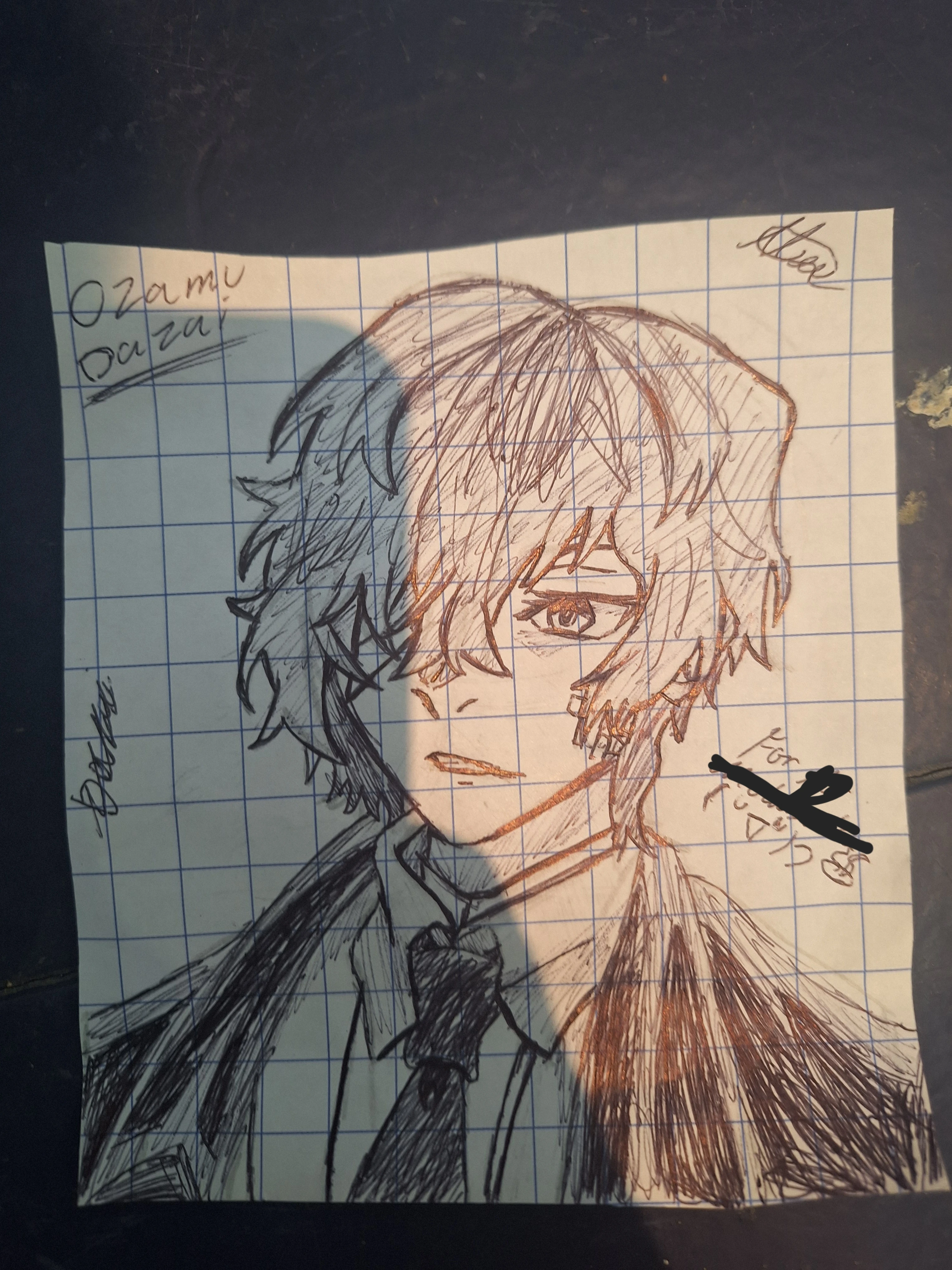 Lazy Dazai drawing (was bored in maths) | Fandom
