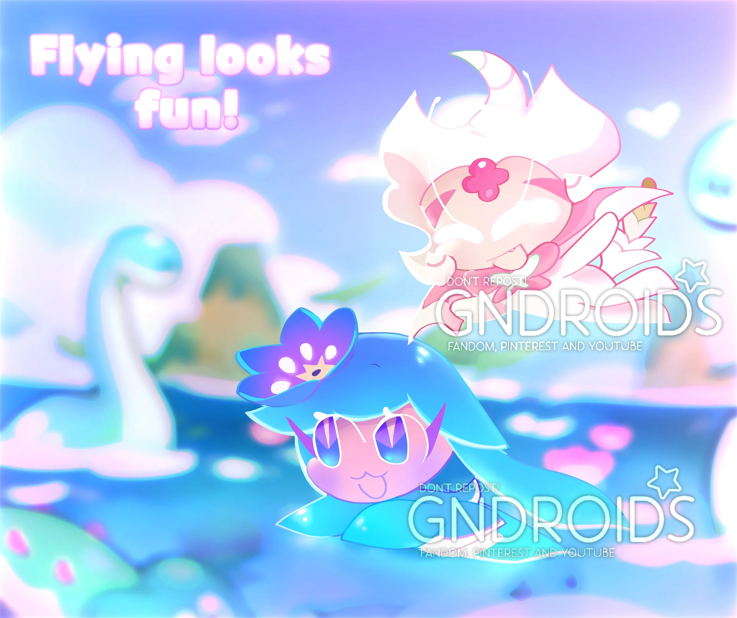 "Flying looks fun!" (Pond dino and snapdragon fanart) | Fandom