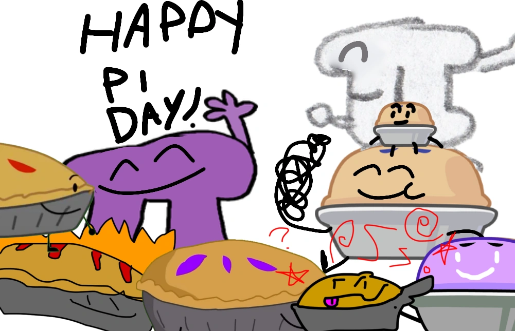 Reupload of the Pi Day art since i forgot some pies | Fandom