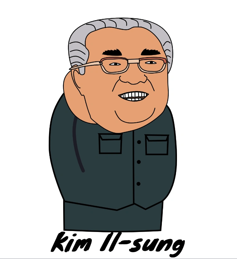 I once again got bored, so I drew Kim Il-sung in OverSimplified style ...