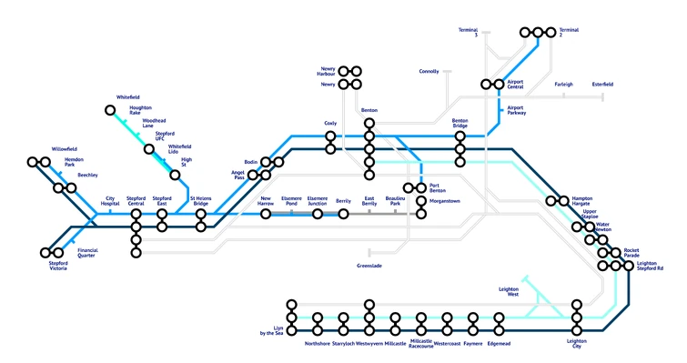 The Stepford Connect map but with Fare Zones... For some reason | Fandom