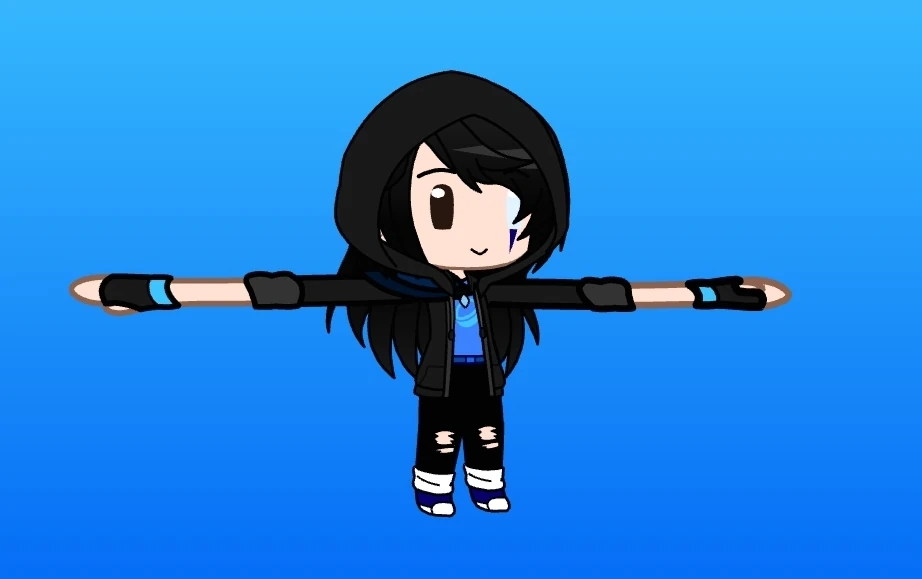 I tried the Deform poses on my OC on Gacha Club and now I'm scared ...