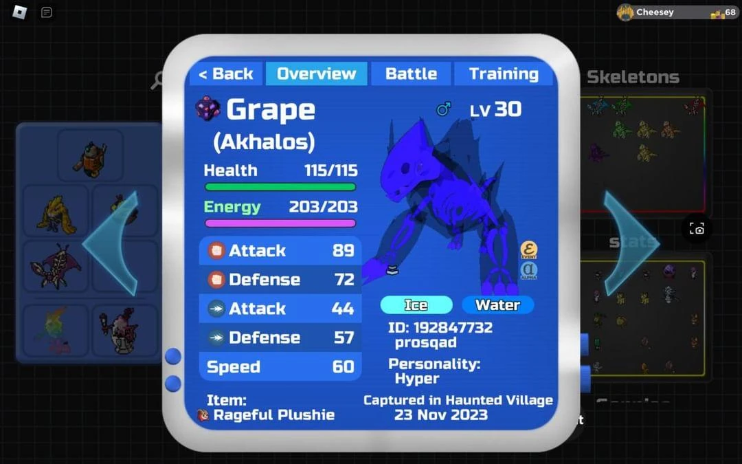 my first non soft resetable gleaming roam a alpha Purple skeleton ...