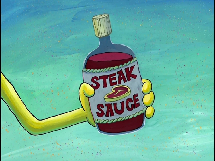 I recreated the steak sauce scene from the SpongeBob episode at Texas ...