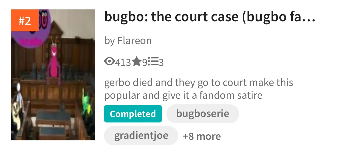 bugbo court case fanfic | Fandom