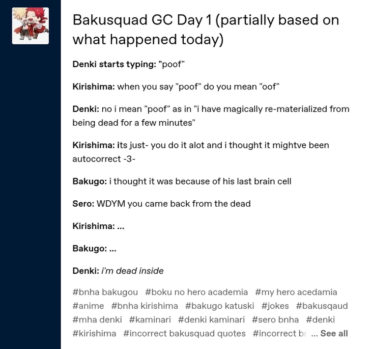 Bakusquad GC Day 1 Incorrect quotes | Fandom