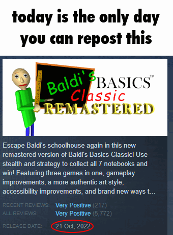 HAPPY BIRTHDAY BALDI'S BASICS REMASTERED! | Fandom