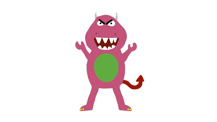 Redesign for half devil barney | Fandom