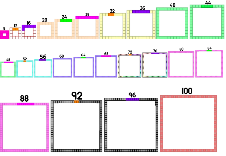 What are the numbers on top of these twenty-four square with a holes ...