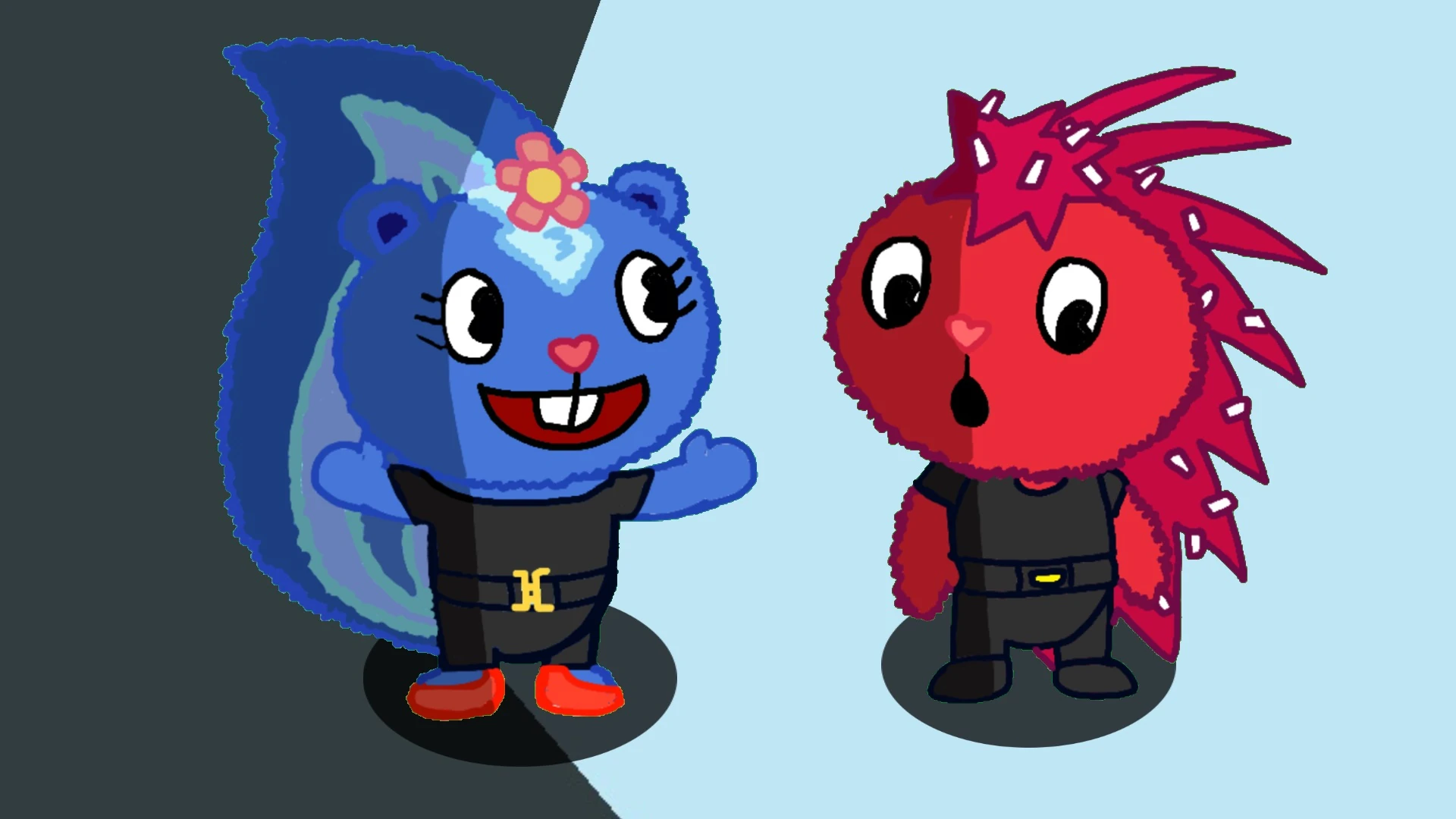 Flaky and Petunia - 50s style | Fandom