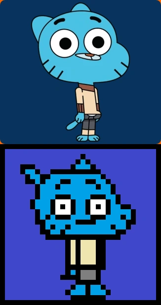 I made an 8-bit fanart of Gumball | Fandom