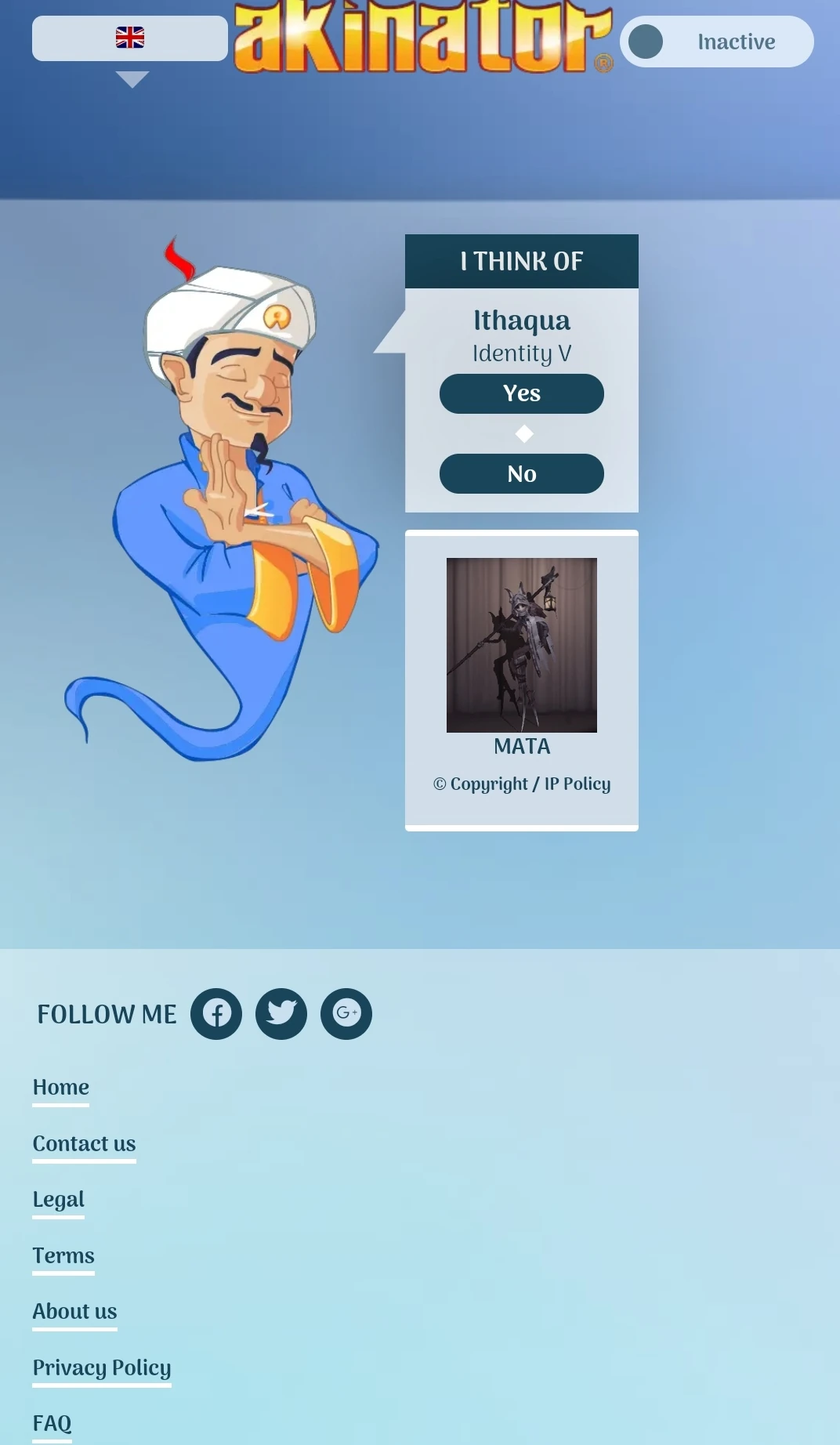 Akinator isn't quite smart | Fandom