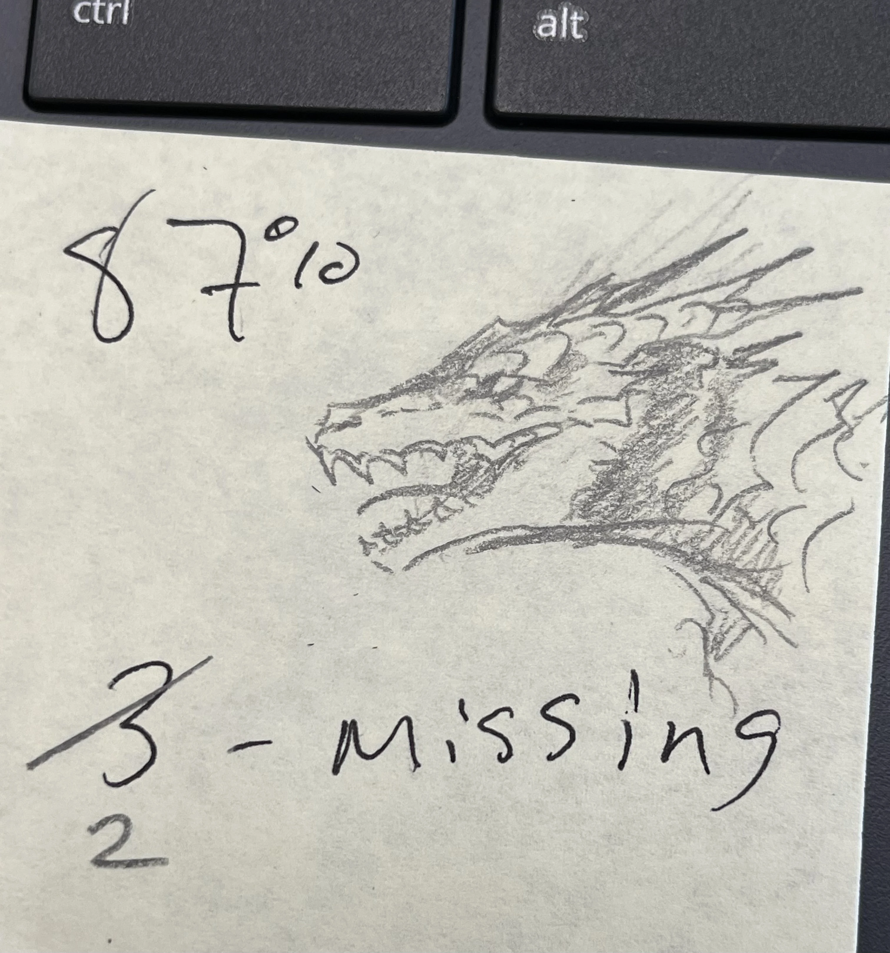 drew on my missing assignments sticky note | Fandom