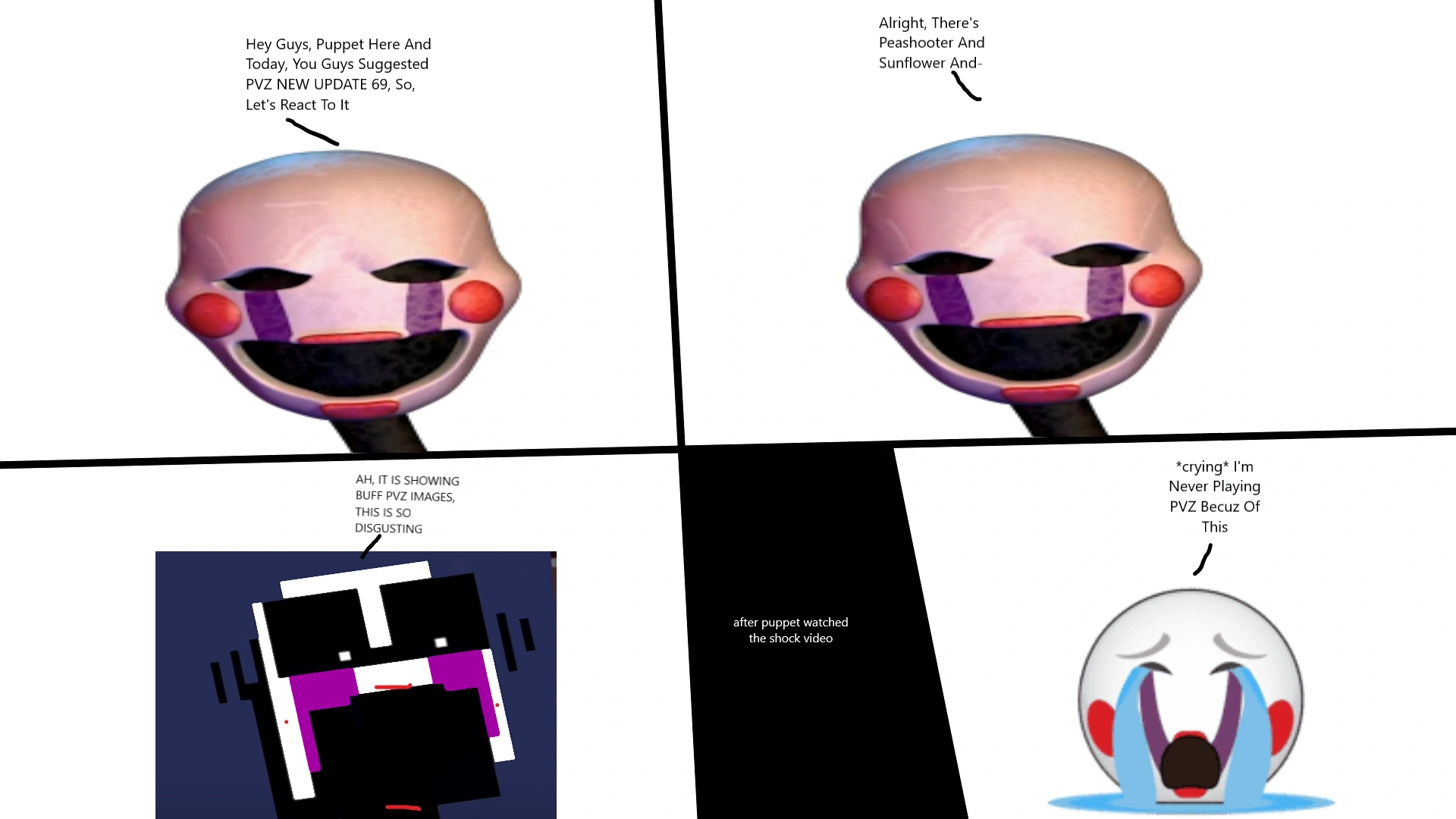 SCN Comics 15: The Puppet Reacts To The Evil Fake PVZ Update Shock ...