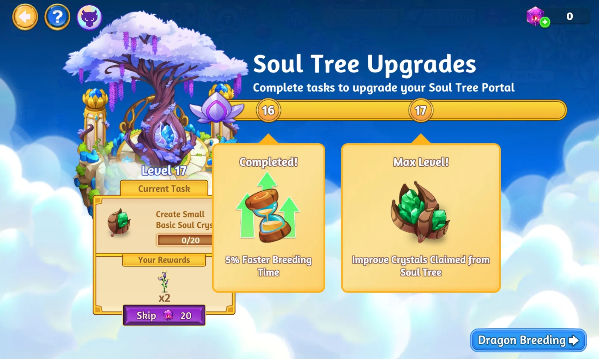 Finally finished breeding, maxed out soul tree upgrades | Fandom