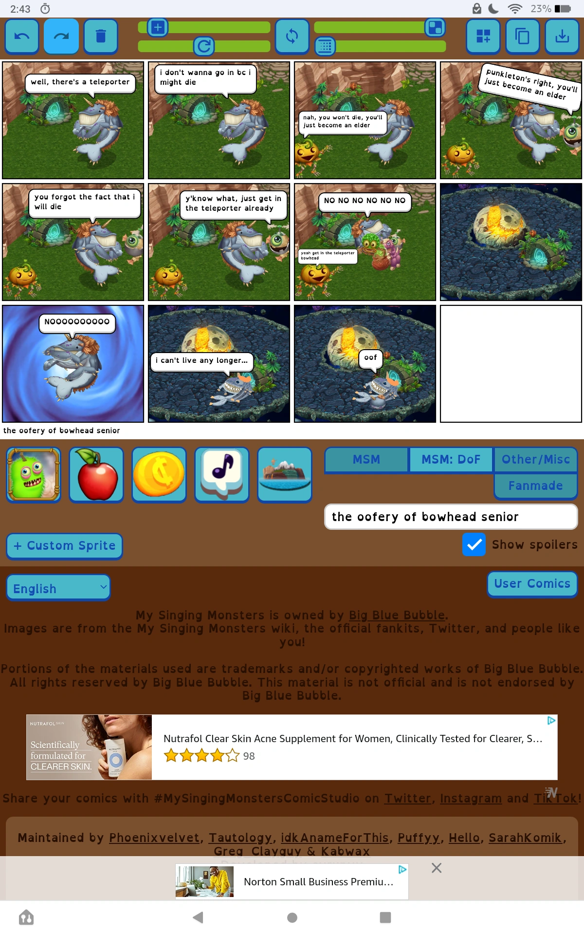 yet another msm comic: the oofery of bowhead senior | Fandom