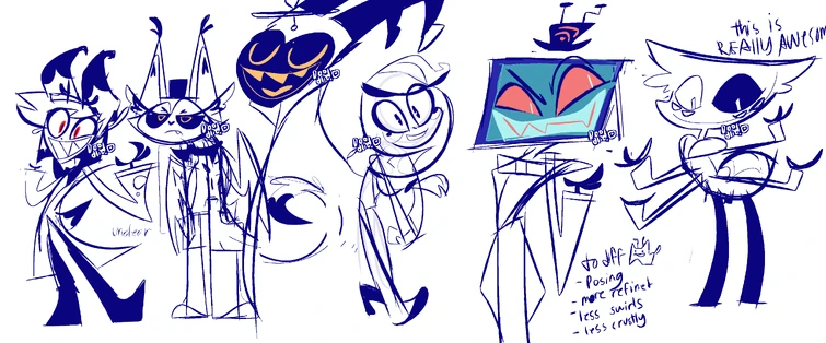 redesigned the hazbin cast because people keep saying my art looks like ...