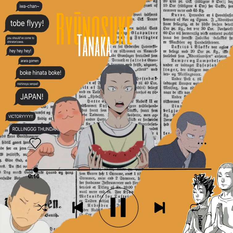 Haikyuu edits pt.14(Ryūnosuke Tanaka & Yūji Terushima) | Fandom