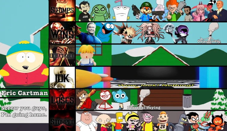 Eric Cartman Debate Tier List | Fandom