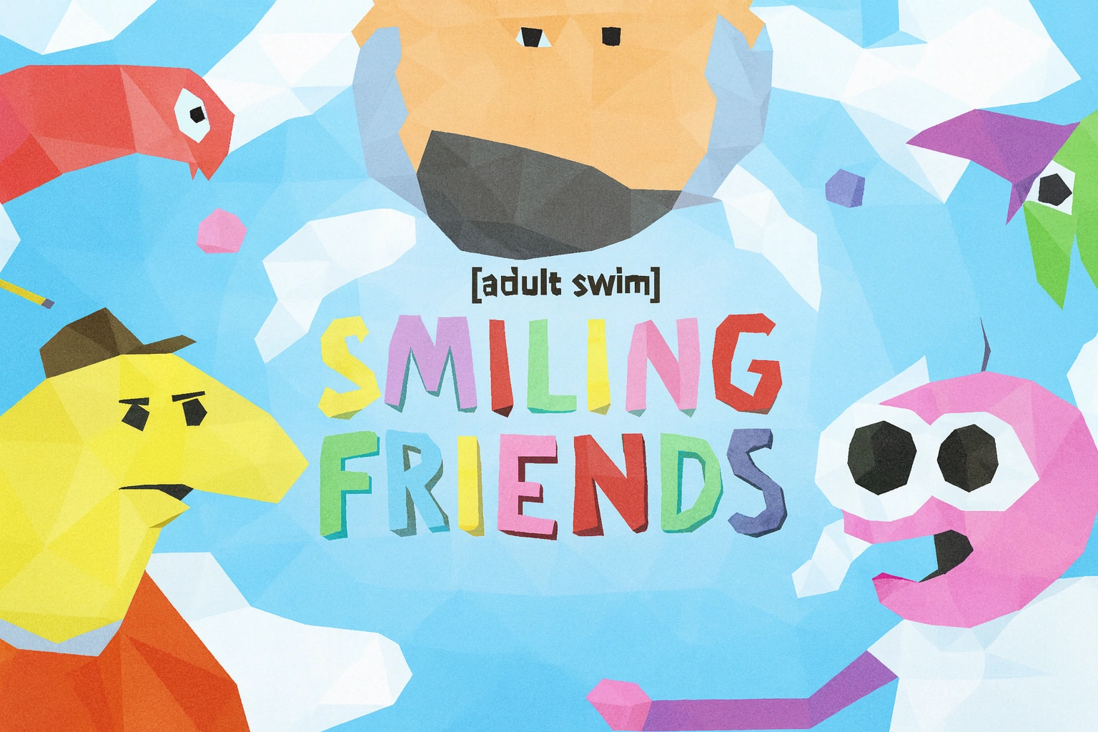 Smiling Friends season 3 poster with low-poly | Fandom