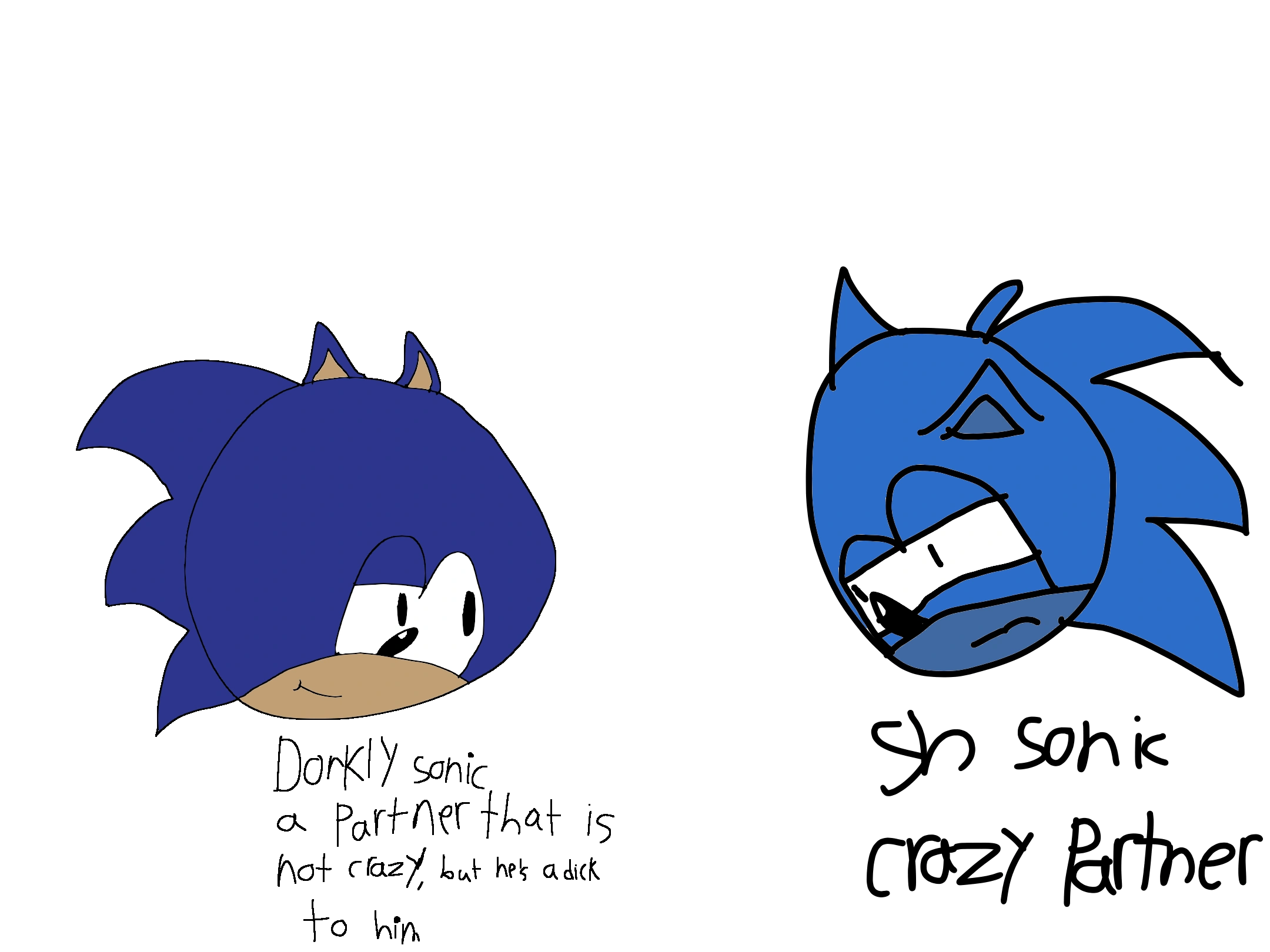 Difference between dorkly sonic and SH sonic | Fandom