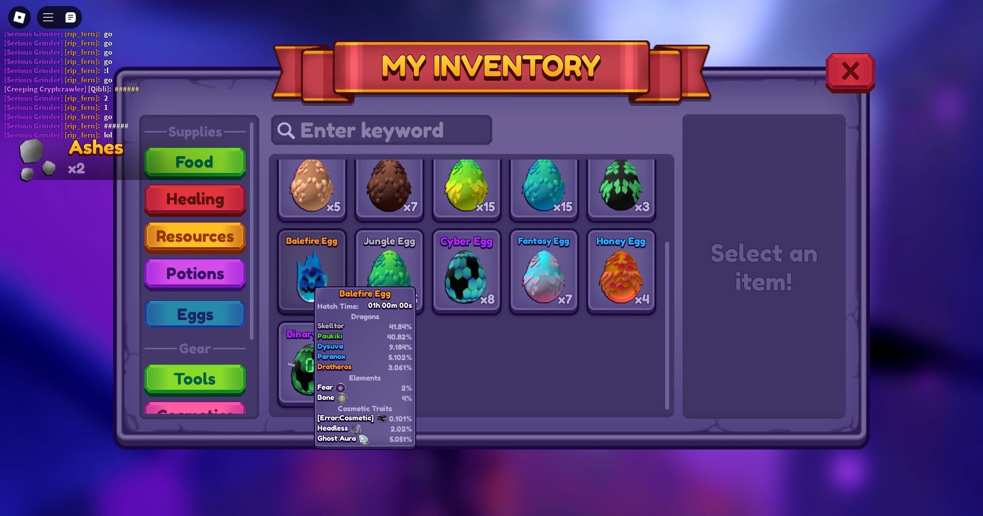 balefire egg chances | Fandom