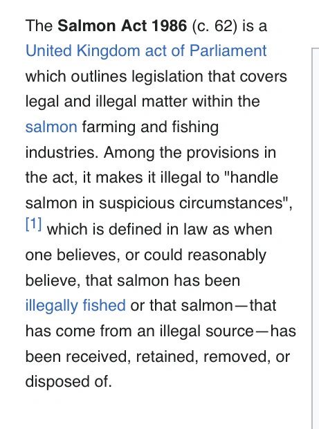 how do you hold salmon under suspicious circumstances | Fandom