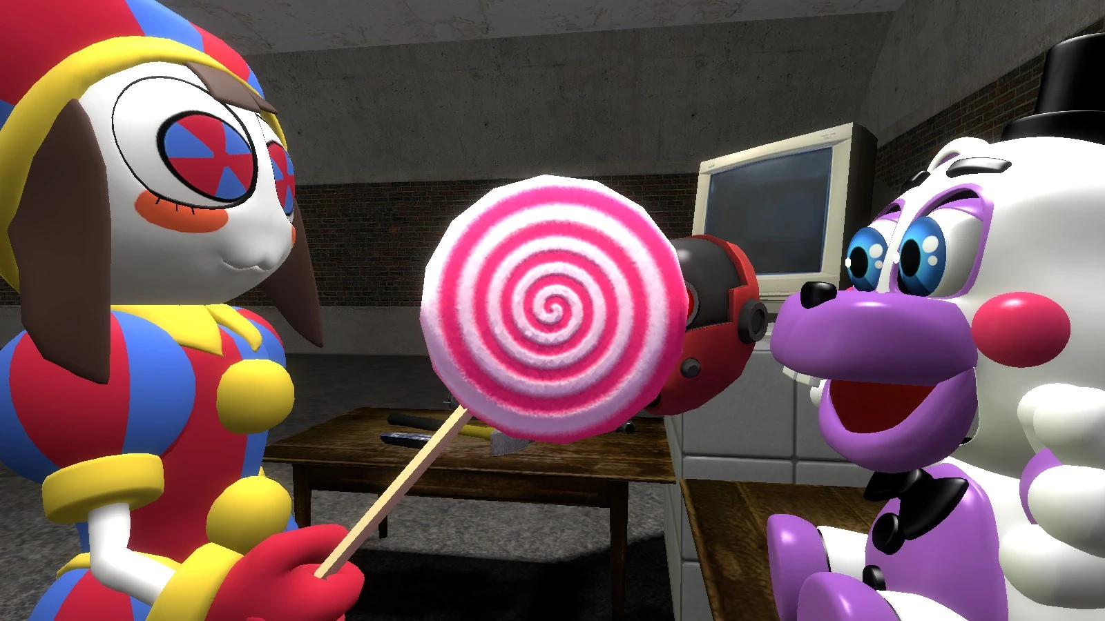 Pomni giving Helpy candy! | Fandom