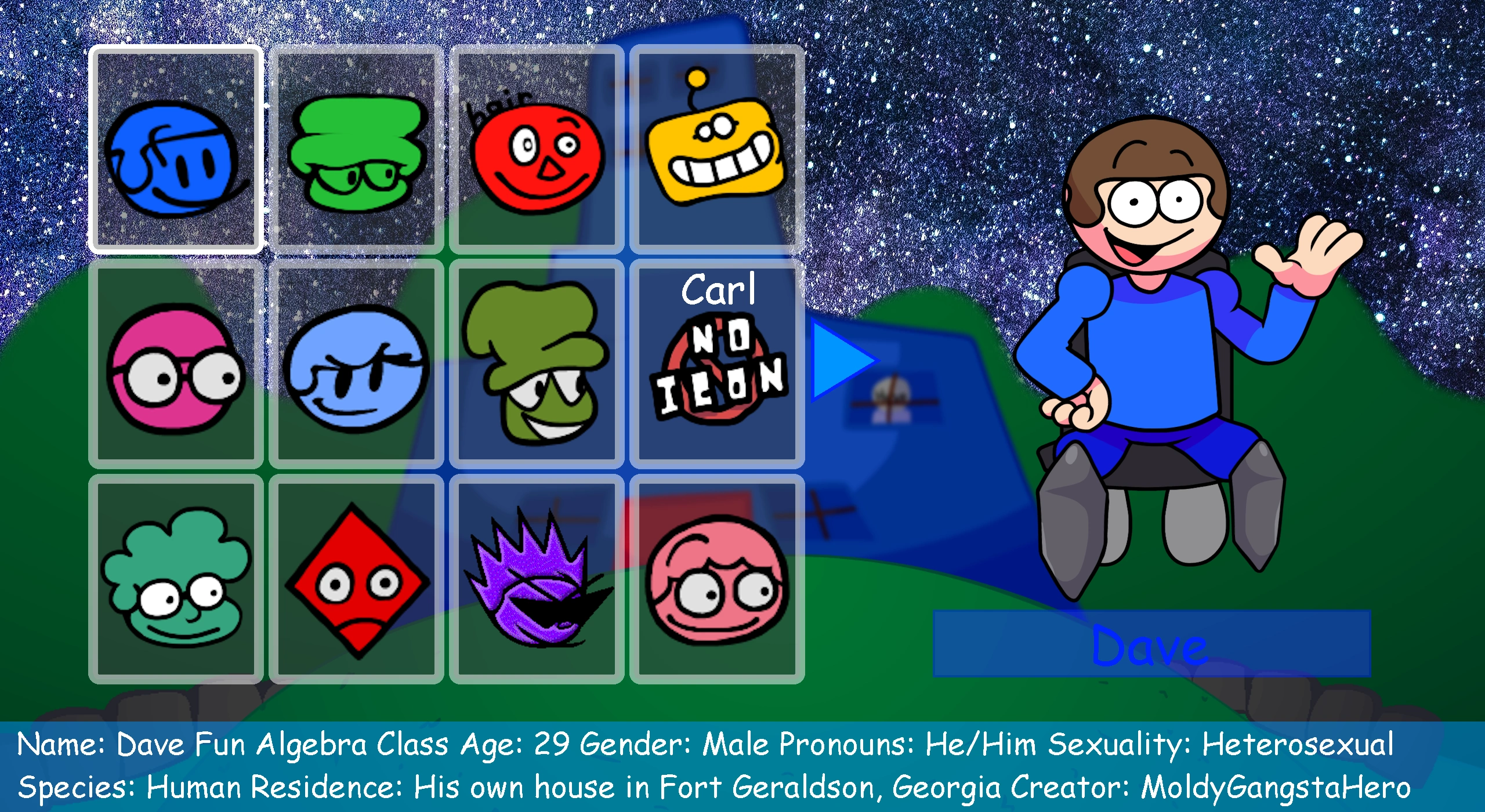 Dave and Bambi Racing Game Character Select Screen Concept? | Fandom