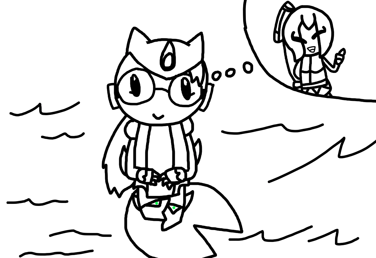 lil doodle of my self insert reploid | Fandom