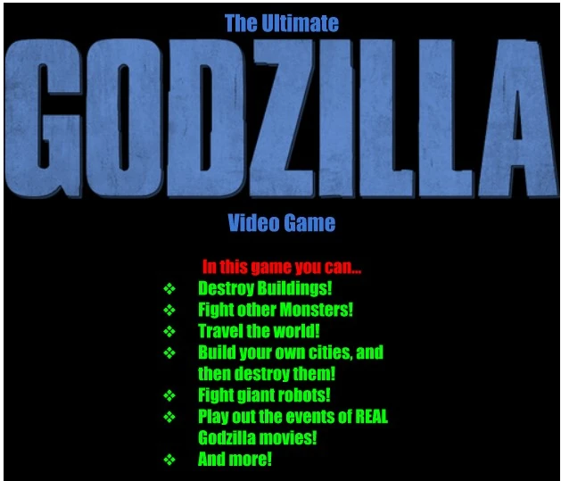 Godzilla video game idea | Fandom