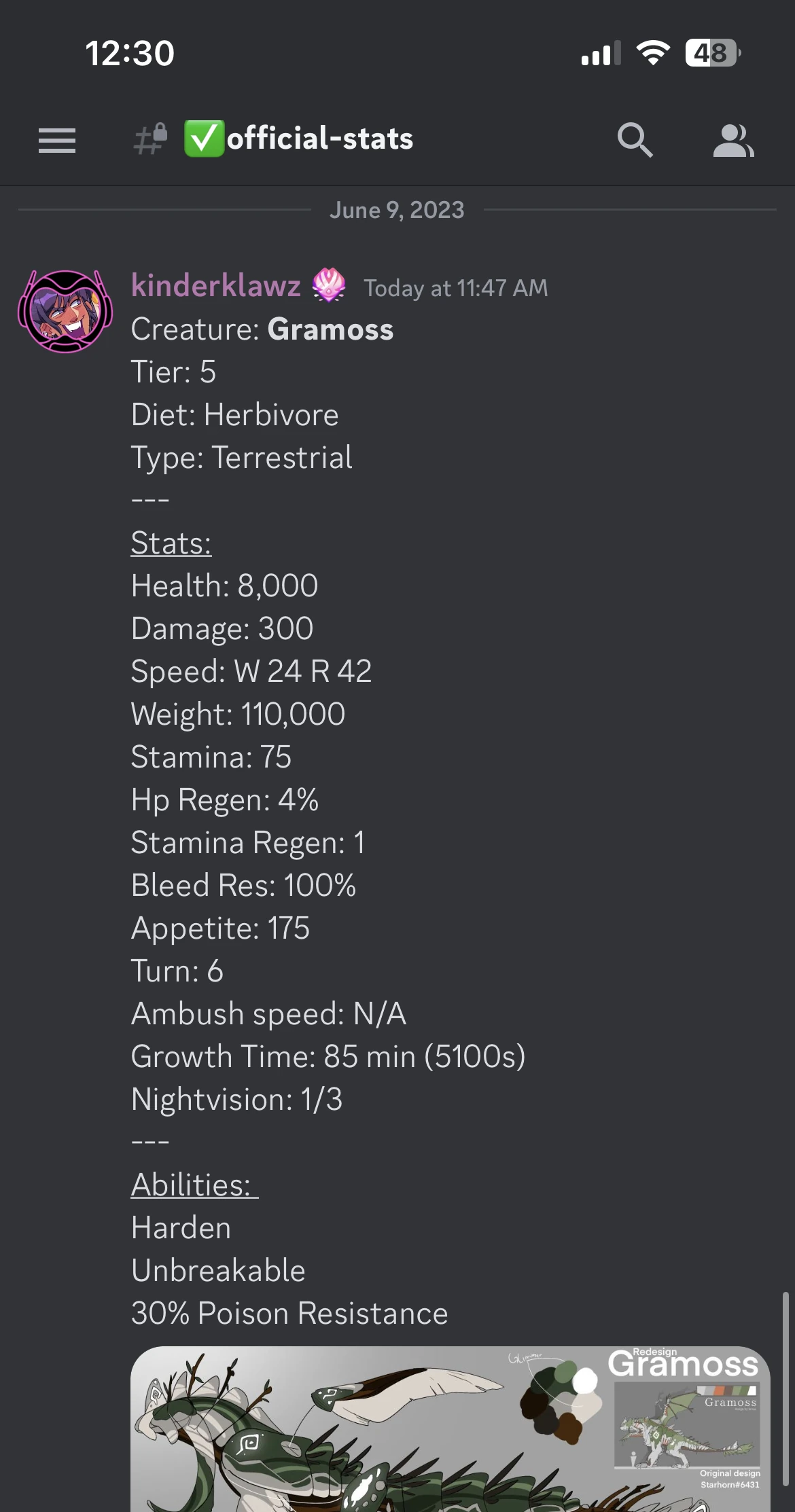 Gram redesign finalized stats | Fandom