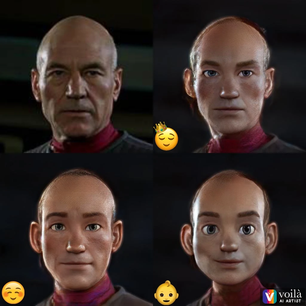 Captain Picard as a cartoon. | Fandom