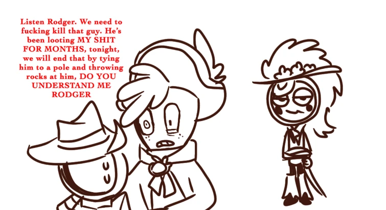 Finished fanart, Ichor island AU Rodger Glisten & Sprout sitting on a ...