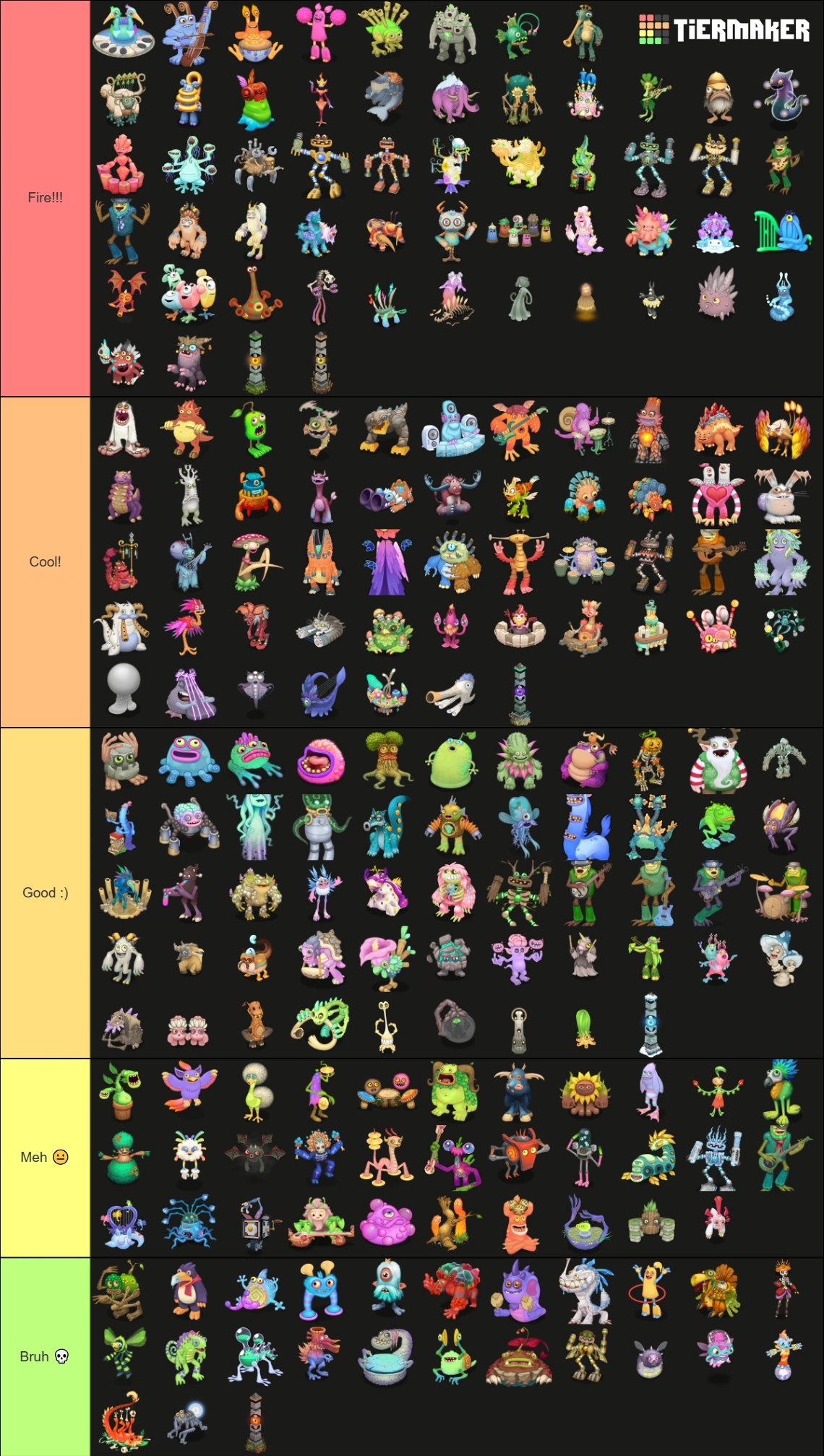 So I've ranked all the monsters from My Singing Monsters(including the ...