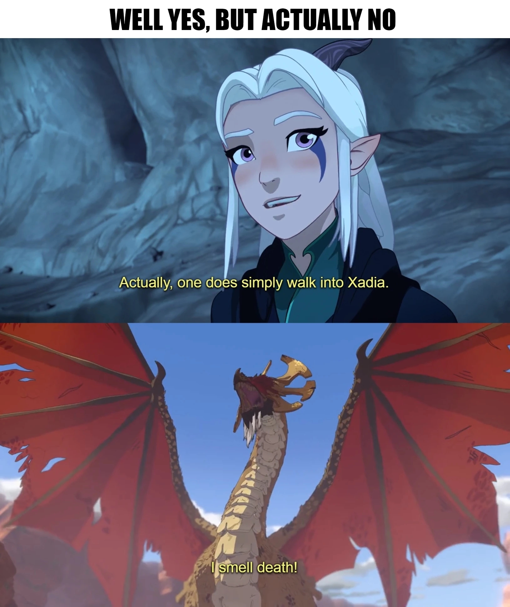 I love that after Rayla’s insistence, this is literally the first thing ...