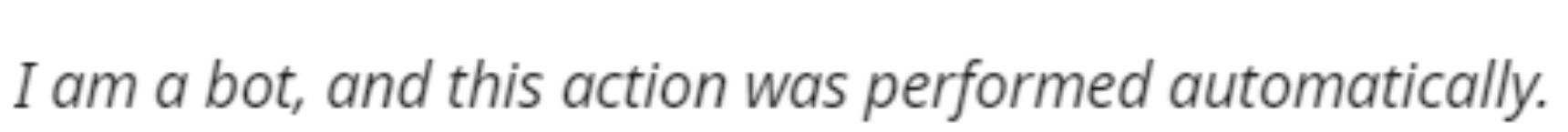 I am not a bot, but this action was performed automatically. | Fandom