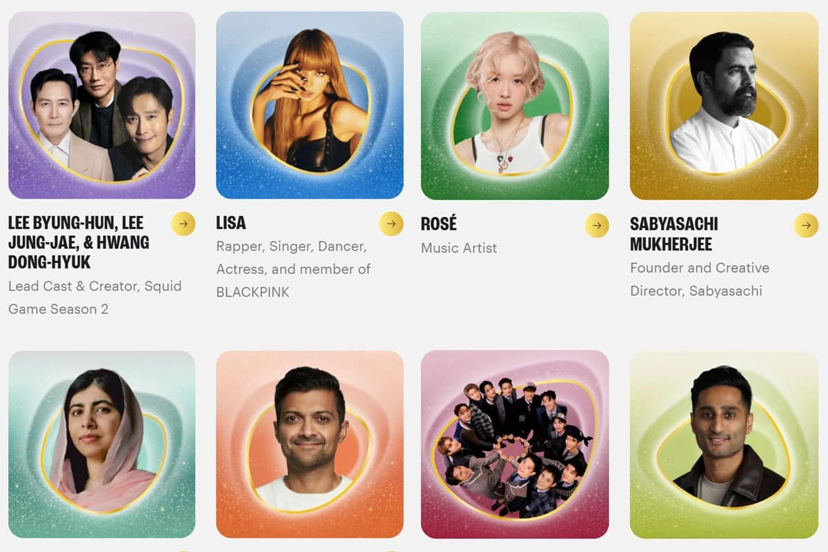 Лиса и Розэ из BLACKPINK + создатель и актёры «Игра в кальмара» попали в список A100 2025 | Fandom